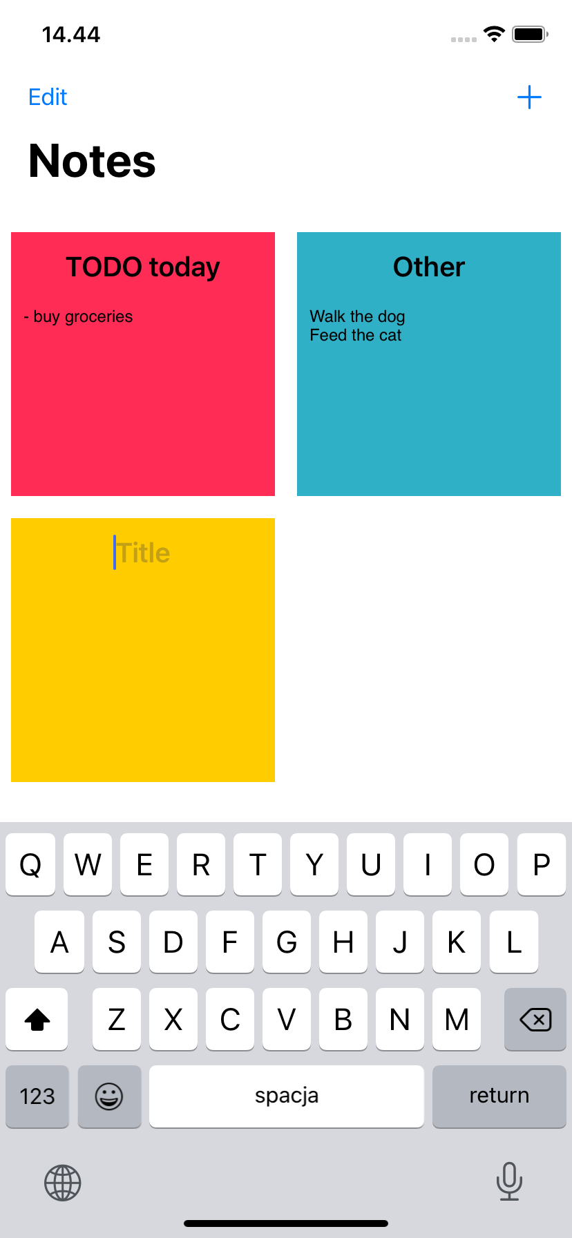 GitHub - arekotto/StickyNotesApp: A simple app to explore Objective-C ...