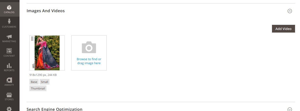 image roles( base, small and thumbnail) is not set via rest api rest/V1/products/{sku}/media ...