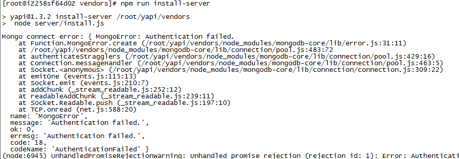 Npm Run Install Server执行时提示mongo没有权限怎么处理? · Issue 103 · Ymfe Yapi · Github