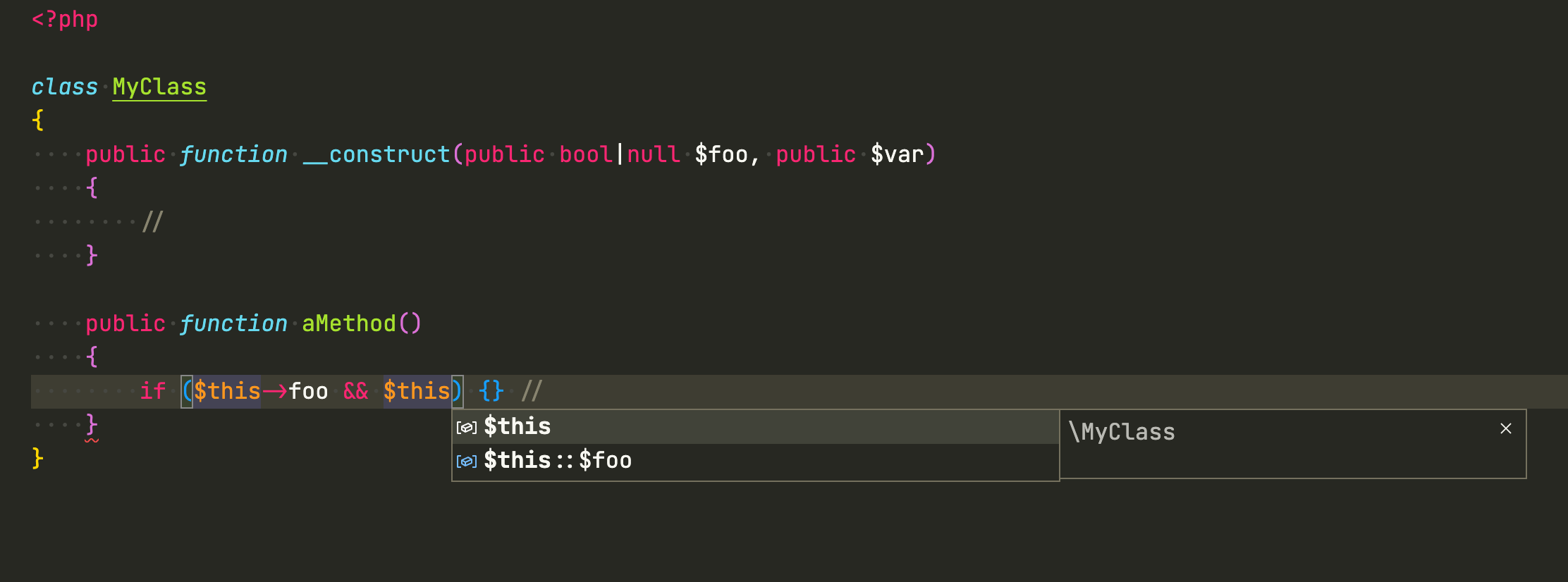 Class constructor property promotion being recognised as static · Issue #2143 · bmewburn/vscode ...