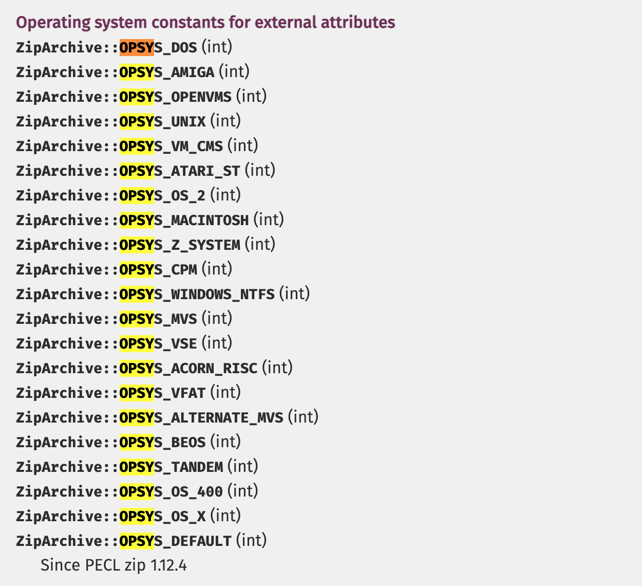 Ziparchive Incomplete `opsys ` Constants · Issue 256 · Devsense Phptools Docs · Github