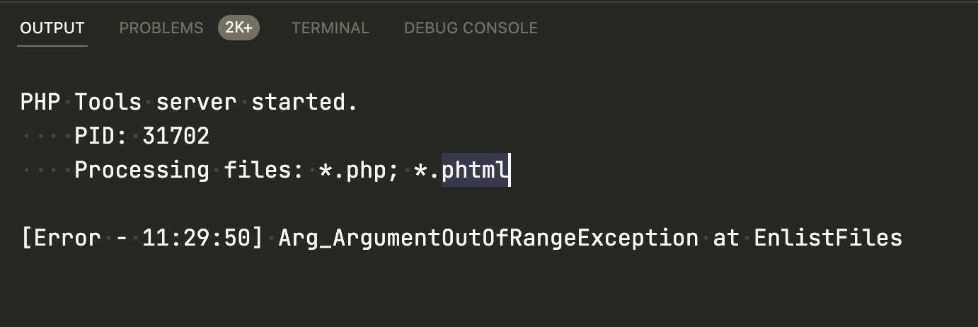 Extension is throwing `Arg_ArgumentOutOfRangeException` when window reload / VSCode starting ...