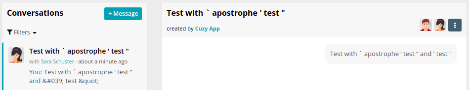 apostrophe not displayed correctly in conversations panel · Issue #243 · humhub/mail · GitHub