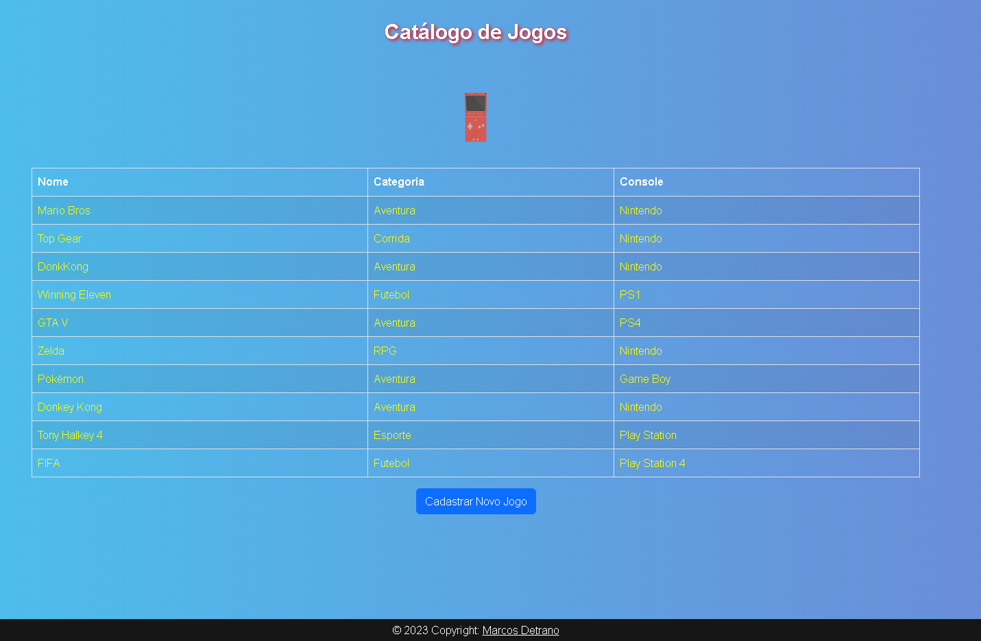 GitHub - msdetrano/api_jogoteca: Projeto Pessoal PYTHON FLASK SQLITE