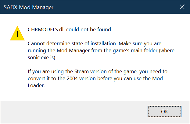 SADX Troubleshooting Guide - X-Hax/SADXModdingGuide GitHub Wiki