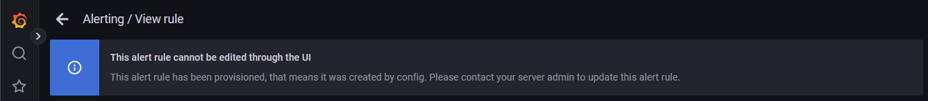 Generated Alerts Are Not Editable In Grafana Ui · Issue 727 · Grafana Terraform Provider