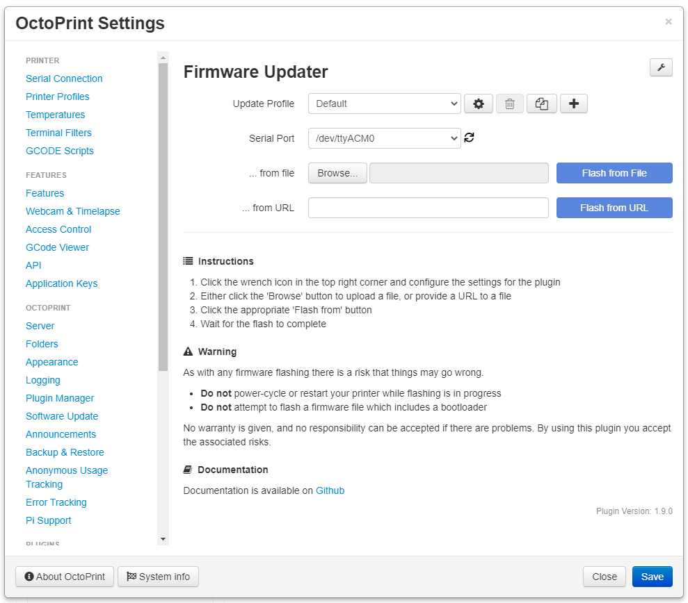 [Feature Request] Firmware flash profiles · Issue #74 · OctoPrint/OctoPrint-FirmwareUpdater · GitHub