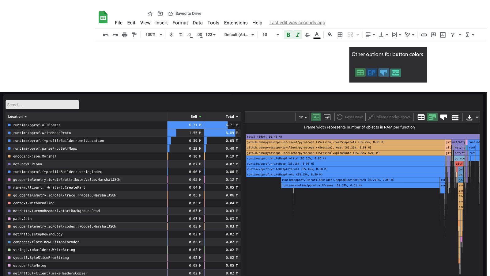 Redesign flamegraph toolbar to allow for more interactions · Issue #1636 · grafana/pyroscope ...