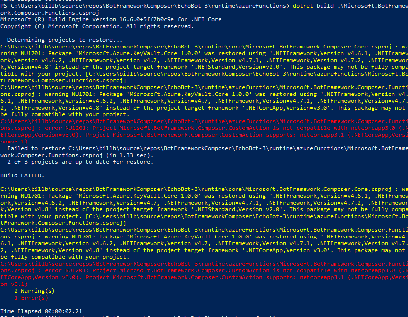 CustomAction not working on Azure Functions · Issue #3267 · microsoft/BotFramework-Composer · GitHub