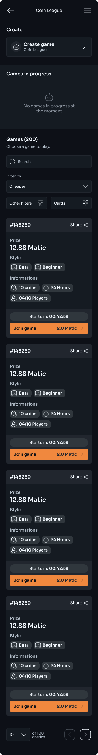 🚨 Melhorar tela inicial do Coin League (ver design proposto por Mateus) · Issue #213 · DexKit ...