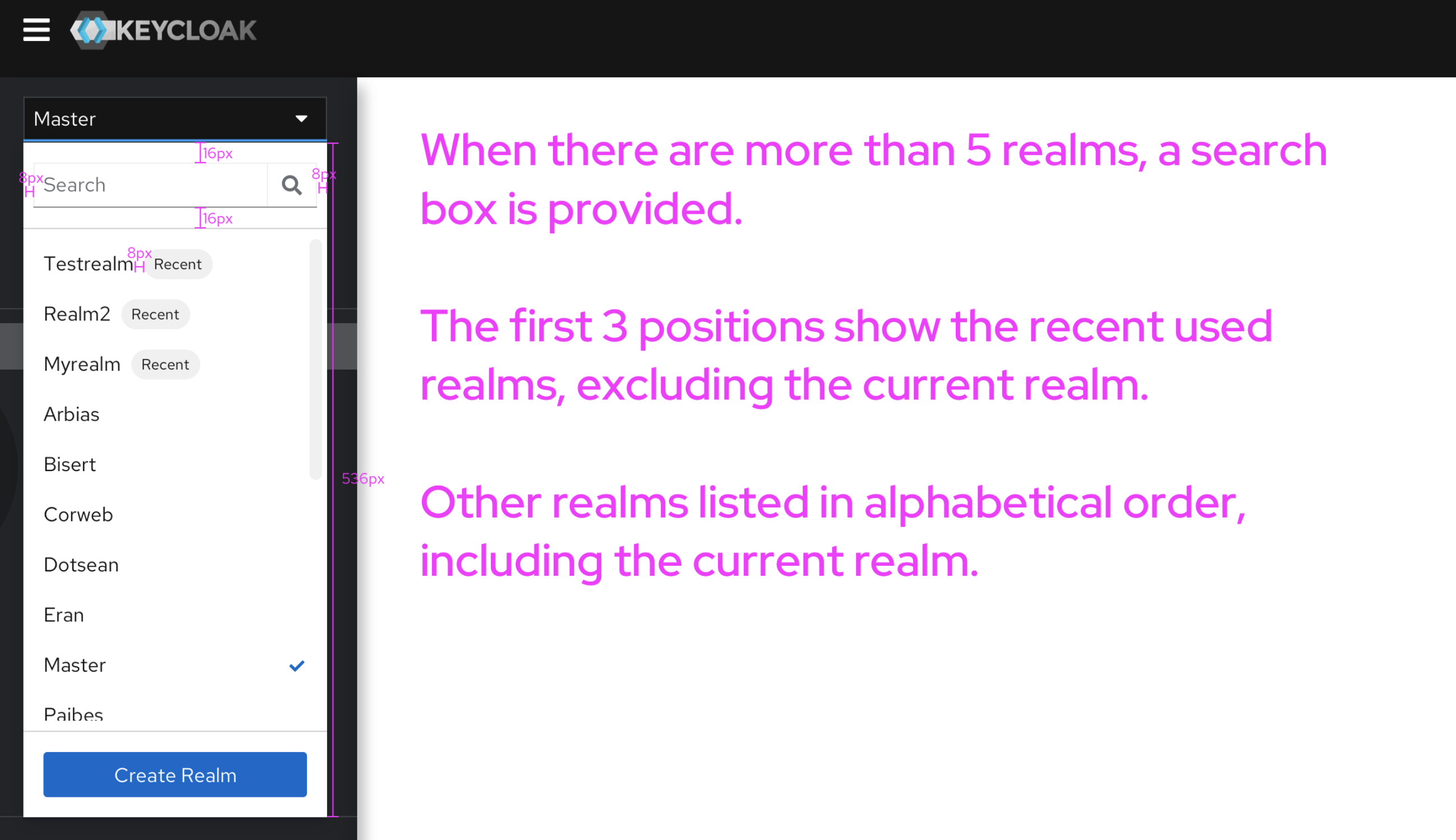 [UX review] Realms list · Issue #18799 · keycloak/keycloak · GitHub