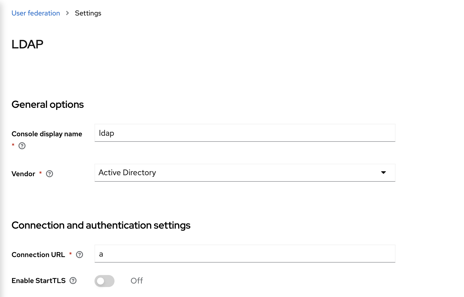 [UX review] User federation - LDAP · Issue #18788 · keycloak/keycloak · GitHub