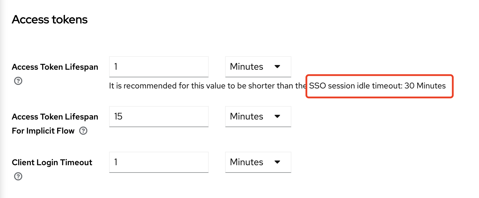 [UX Review] Realm settings > tokens: SSO session idle should be a variable · Issue #18517 ...