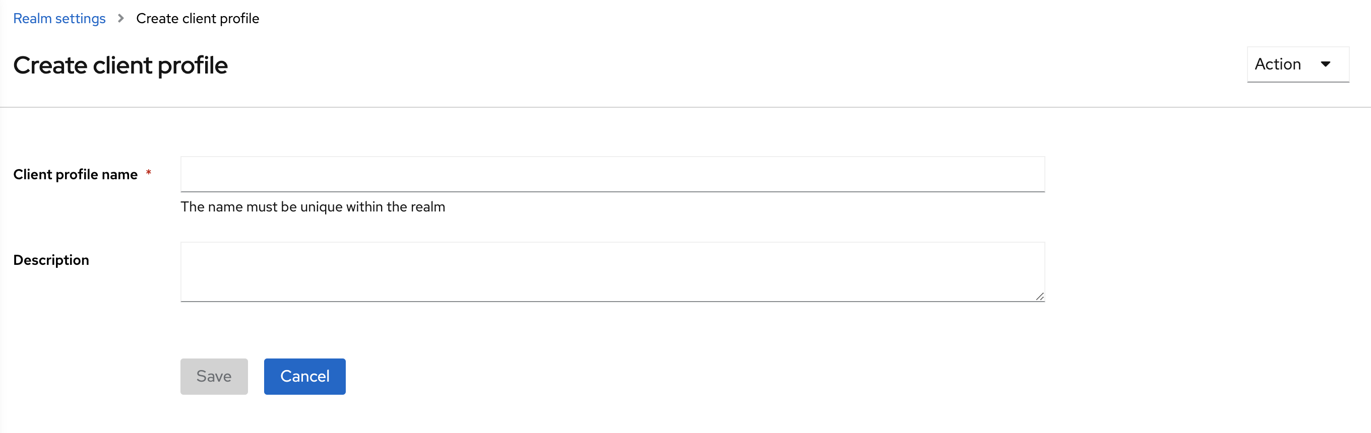 [ux Review] Client Policies Profile Creation There S No Action Menu In The Creation Page