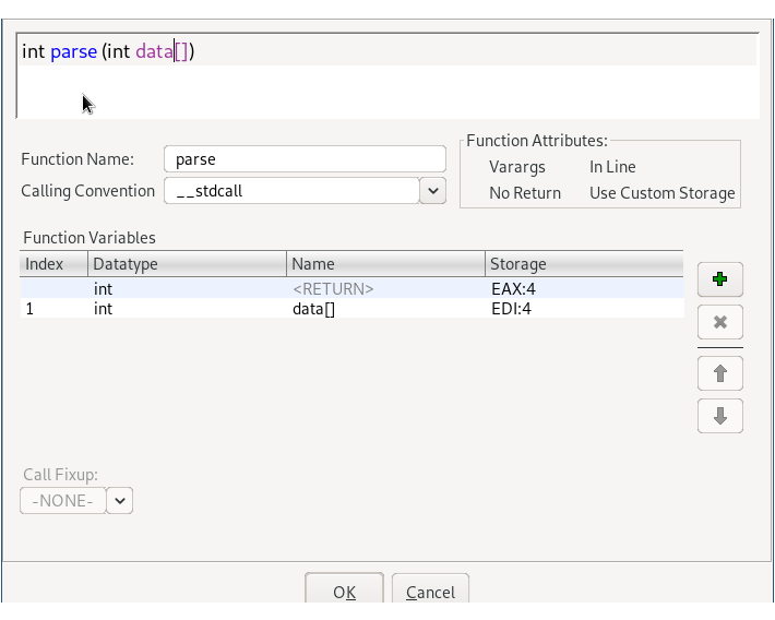Function Signature Cant Include Flexible Arrays · Issue 274 · Nationalsecurityagencyghidra