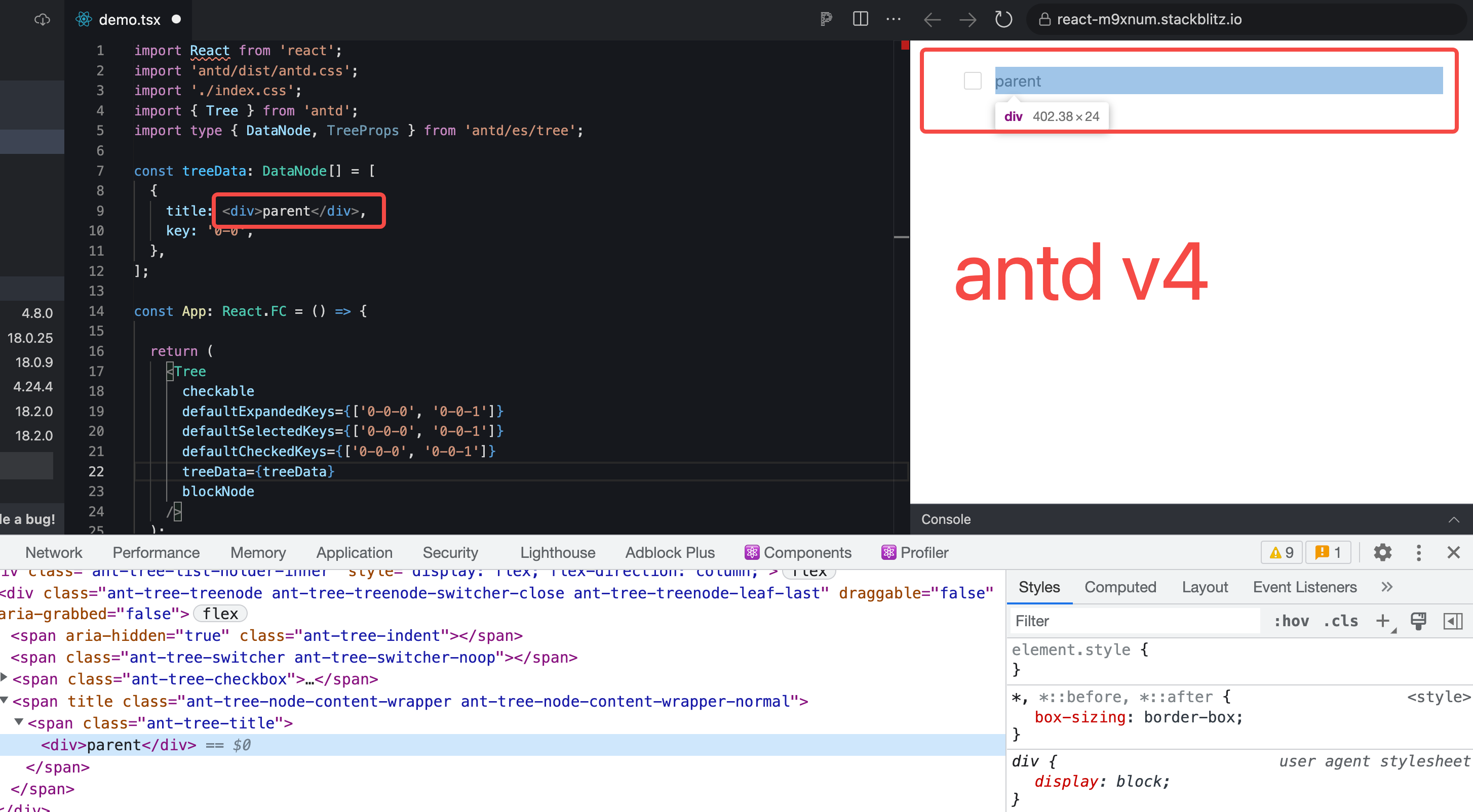Style of antd5 tree blockNode · Issue #39194 · ant-design/ant-design · GitHub