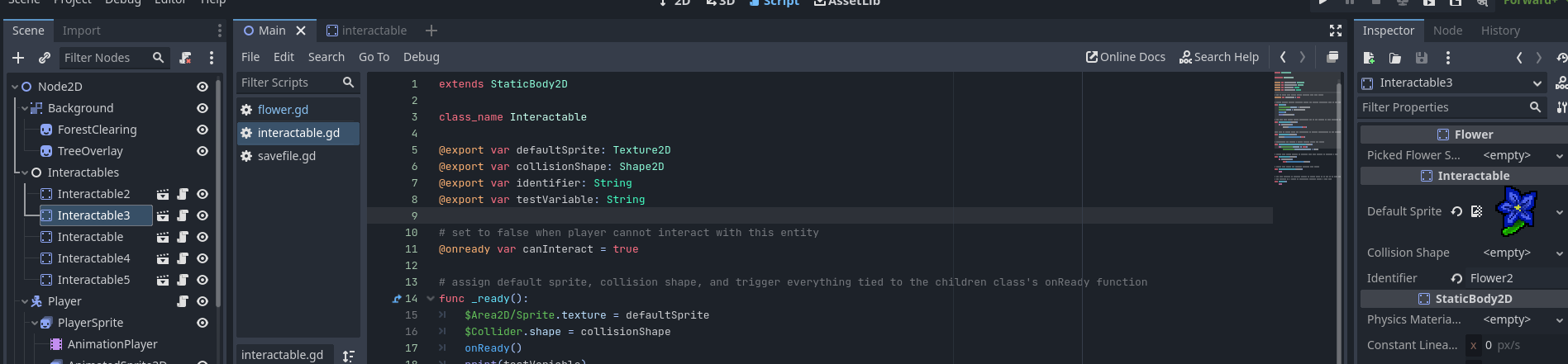 Exported variables not immediately accessible in the inspector upon modifying .gd script · Issue ...