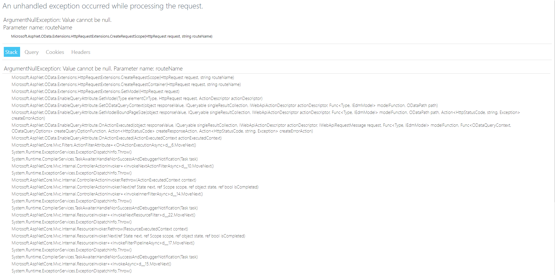 Asp Core [feature Netcore] · Issue 1177 · Odata Webapi · Github