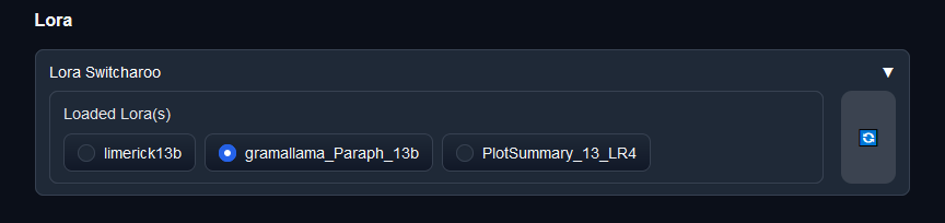 GitHub - FartyPants/Loraswitch: Switch LORAs in Text WEBUI