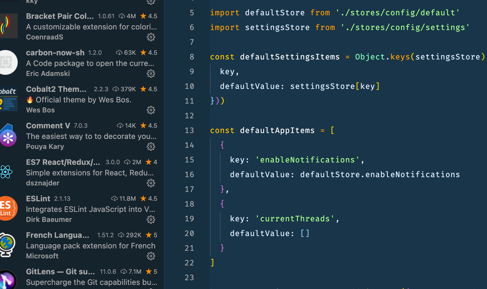[JavaScript] 2.2.XX not okay with objects · Issue #176 · wesbos/cobalt2-vscode · GitHub