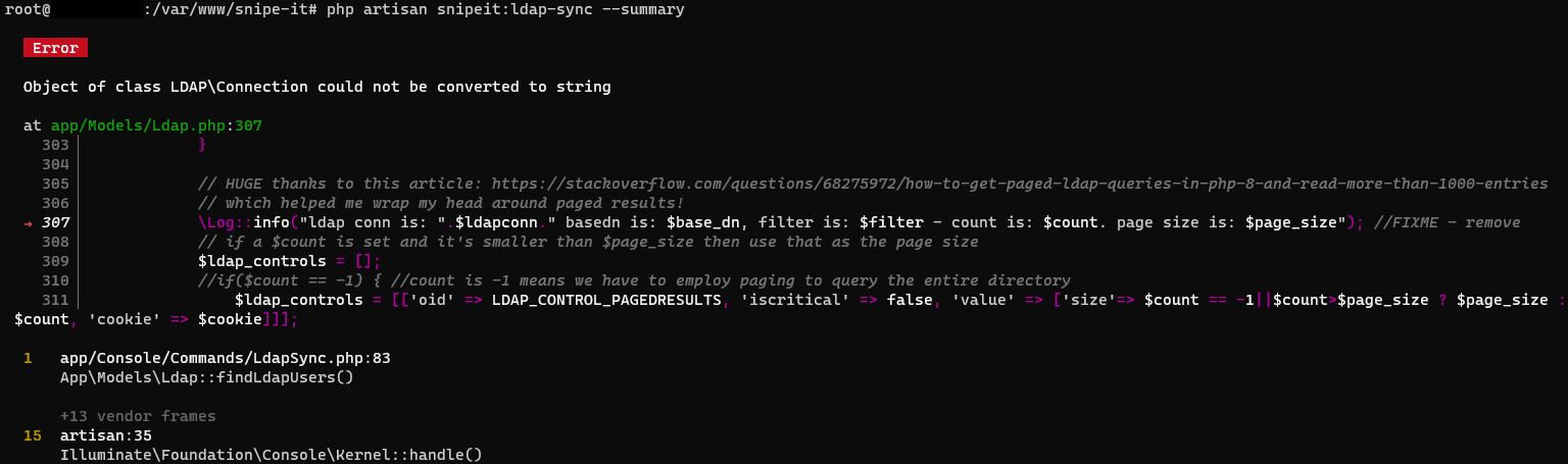LDAP sync doesnt work with Active Directory · Issue #11119 · grokability/snipe-it · GitHub