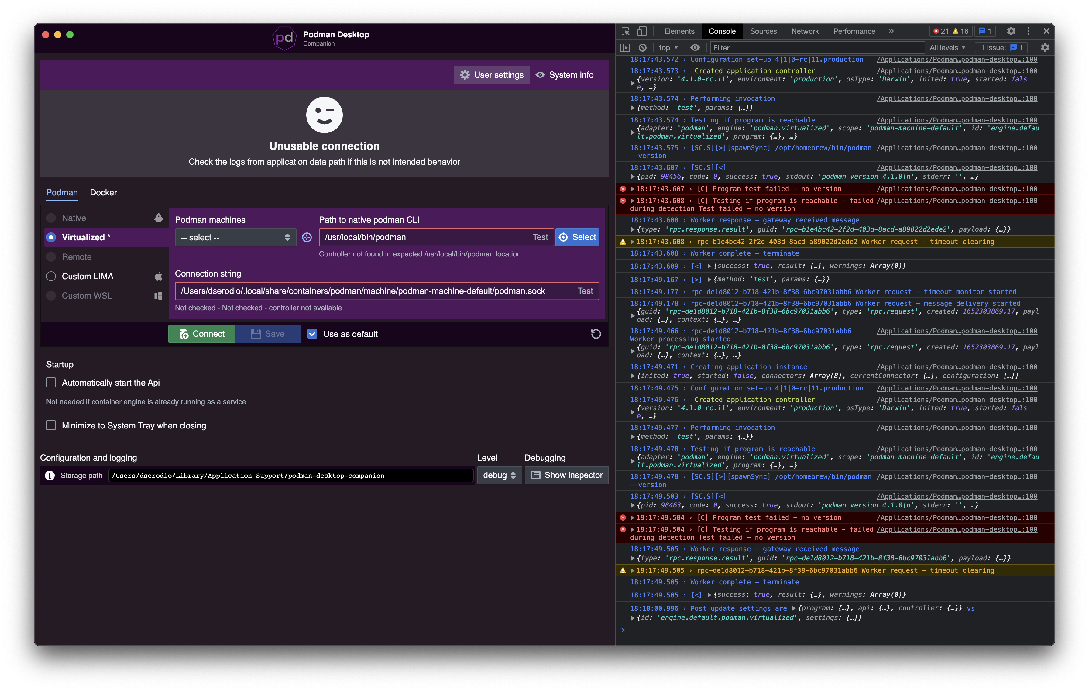 "Path to native podman CLI" disappears after saving · Issue #73 ...