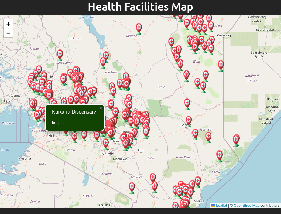 GitHub - jkariscodes/health-facilities: Geospatial solution for showing health facilities in ...