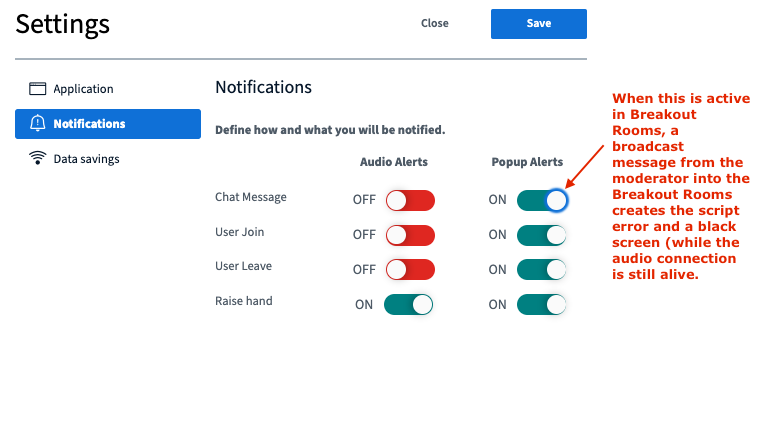Bbb 25 Possible Bug Broadcast Message Into Breakout Rooms Creates Script Error When Chat 5821