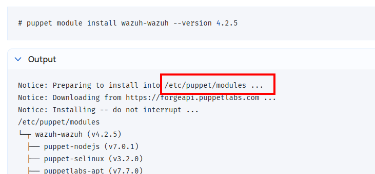 Improve Wazuh puppet module installation · Issue #5127 · wazuh/wazuh-documentation · GitHub