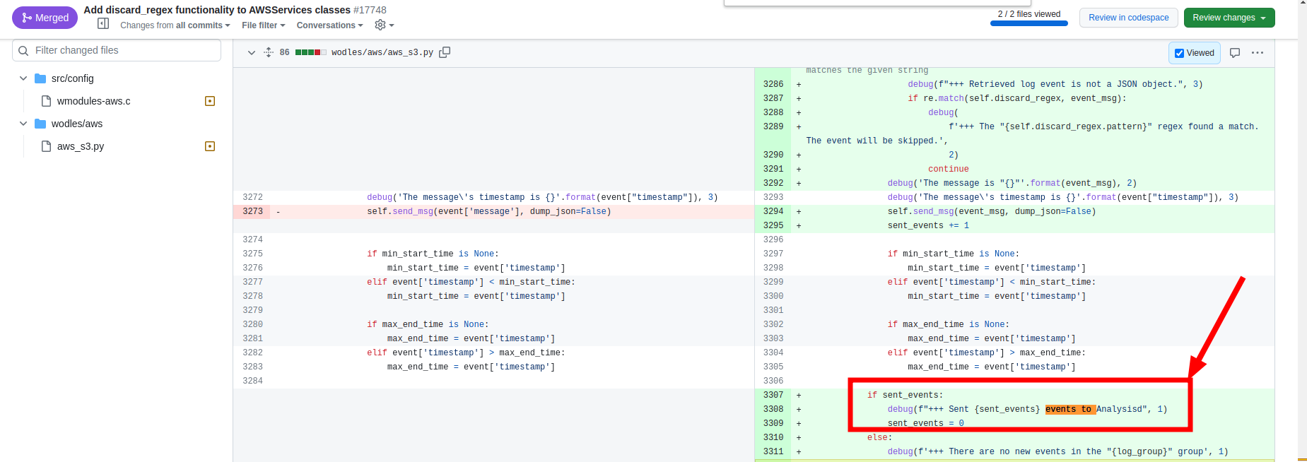 Remove duplicated log in AWS integration after merging branches · Issue #18110 · wazuh/wazuh ...