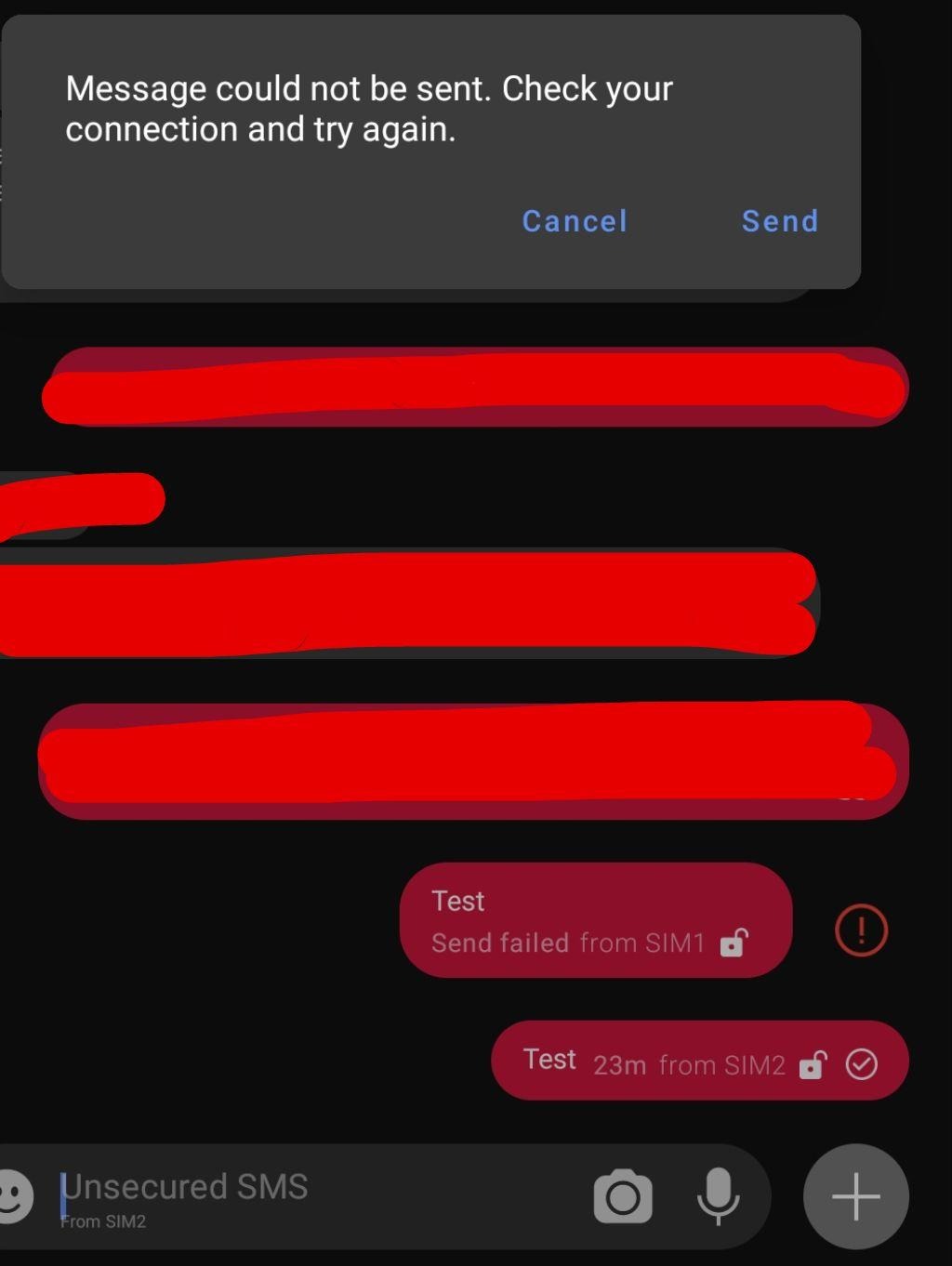 Sending SMS via SIM1 stops working · Issue #12250 · signalapp/Signal-Android · GitHub