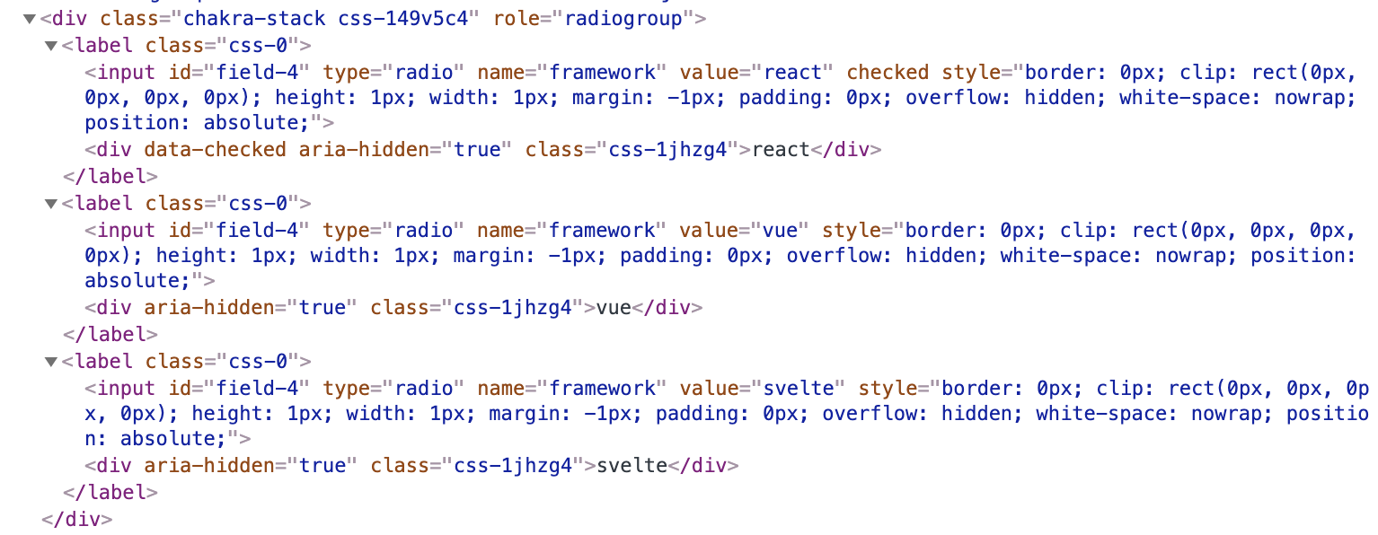 Non-unique id when using RadioGroup or useRadio hook inside a FormControl · Issue #3074 · chakra ...