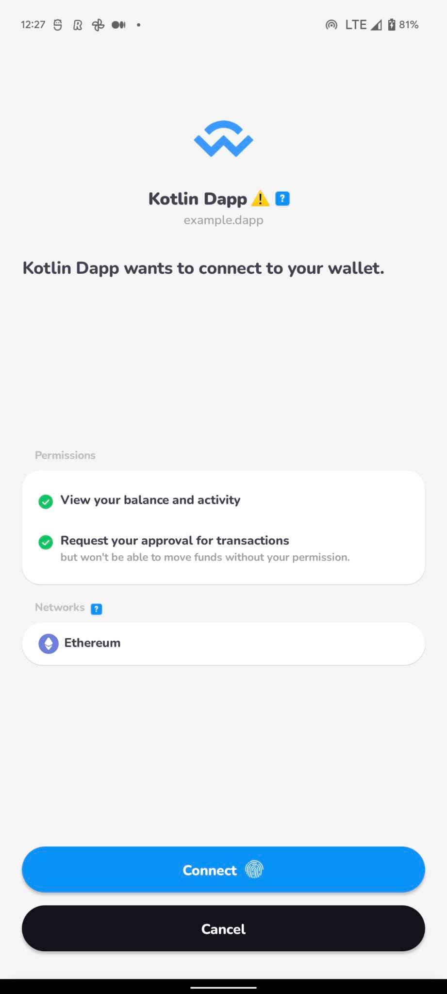 Spot unable to connect the QrCode generated by Kotlin/Swift Dapp · Issue #696 · WalletConnect ...