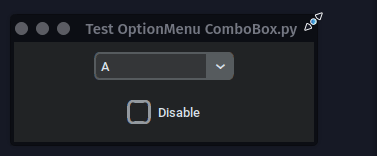 ComboBox Disabled Color issue · Issue #161 · TomSchimansky/CustomTkinter · GitHub