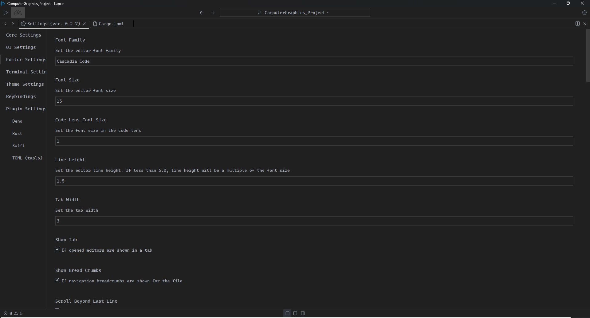 Increasing UI font size results in settings sidebar text being cropped · Issue #2089 · lapce ...