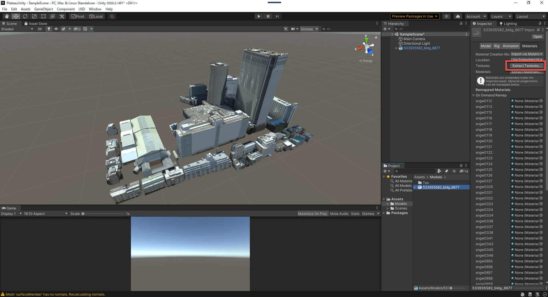 Using Plateau Model in Unity - UnityにPlateauモデルを持っていこう #3D - Qiita