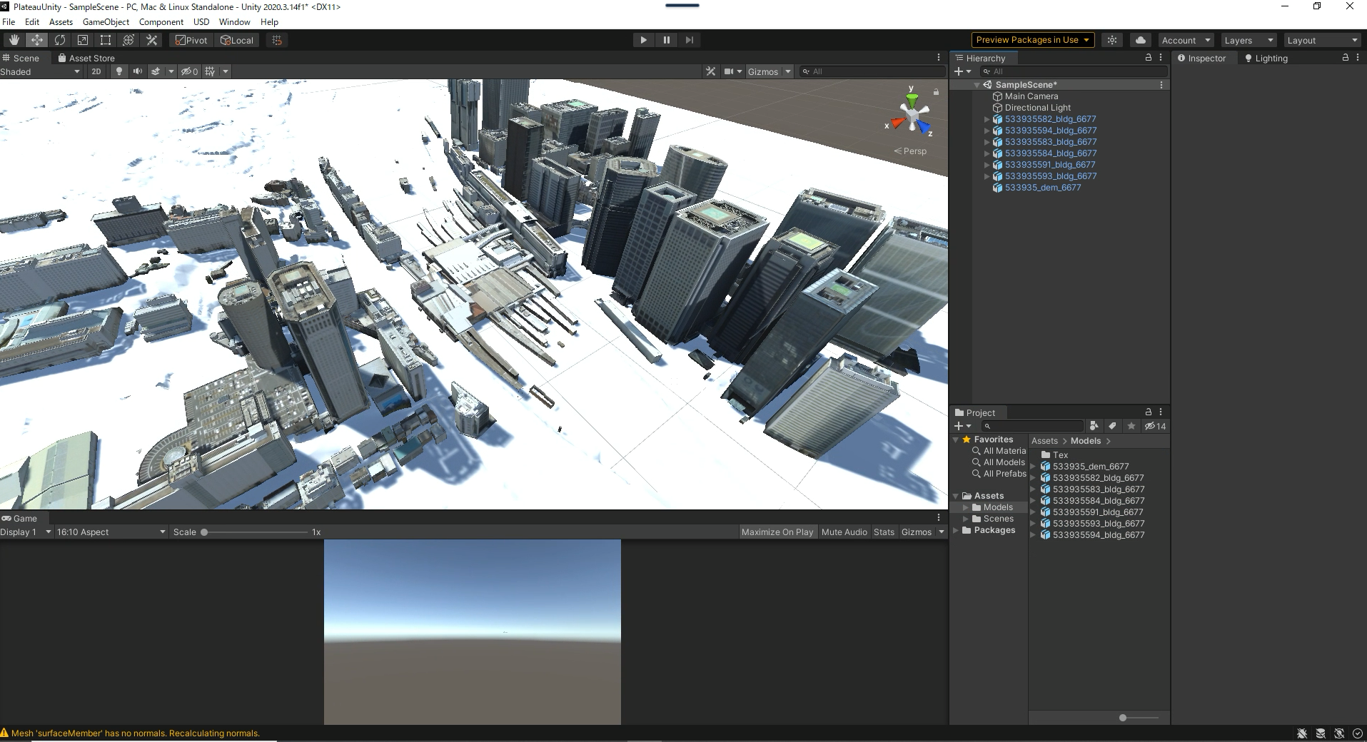 Using Plateau Model in Unity - UnityにPlateauモデルを持っていこう #3D - Qiita