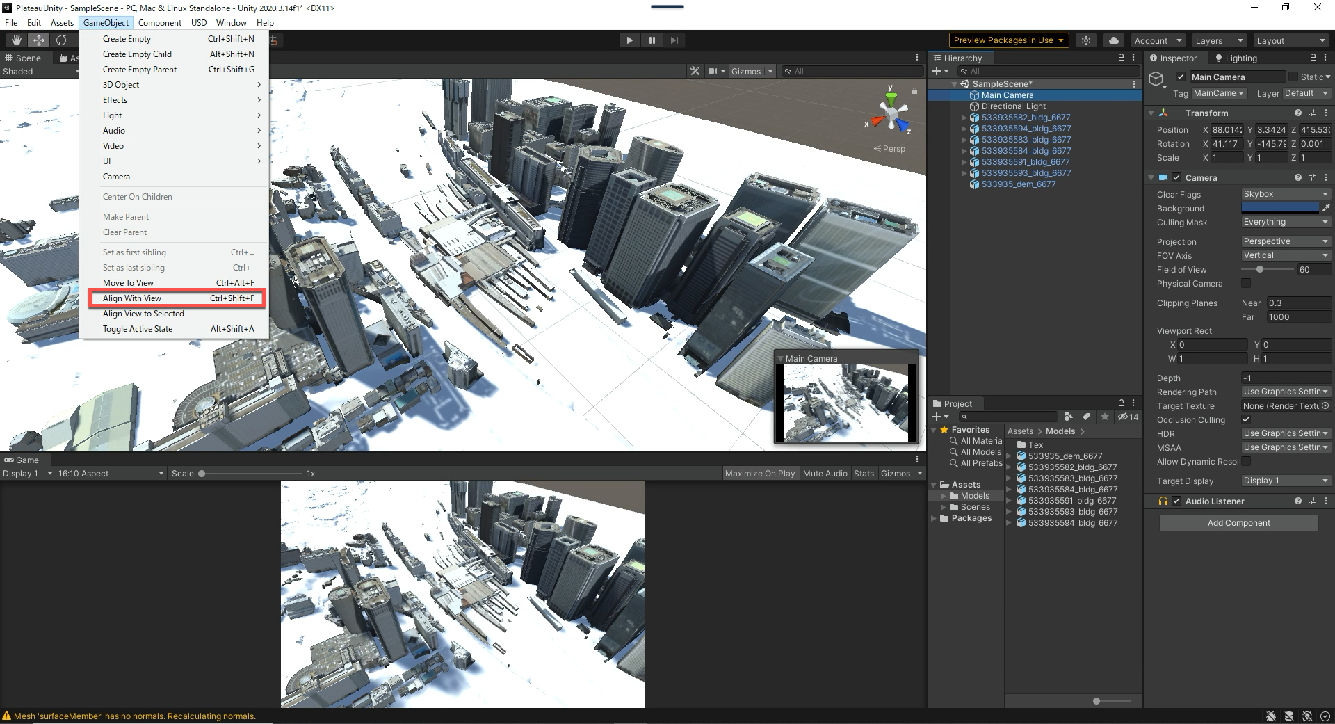 Using Plateau Model in Unity - UnityにPlateauモデルを持っていこう #3D - Qiita