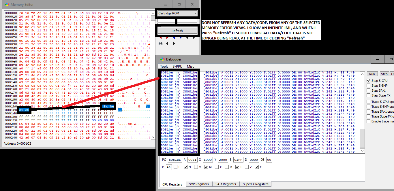 [Requesting feature upgrade] Actually "Refresh" currently selected Memory Editor · Issue #171 ...