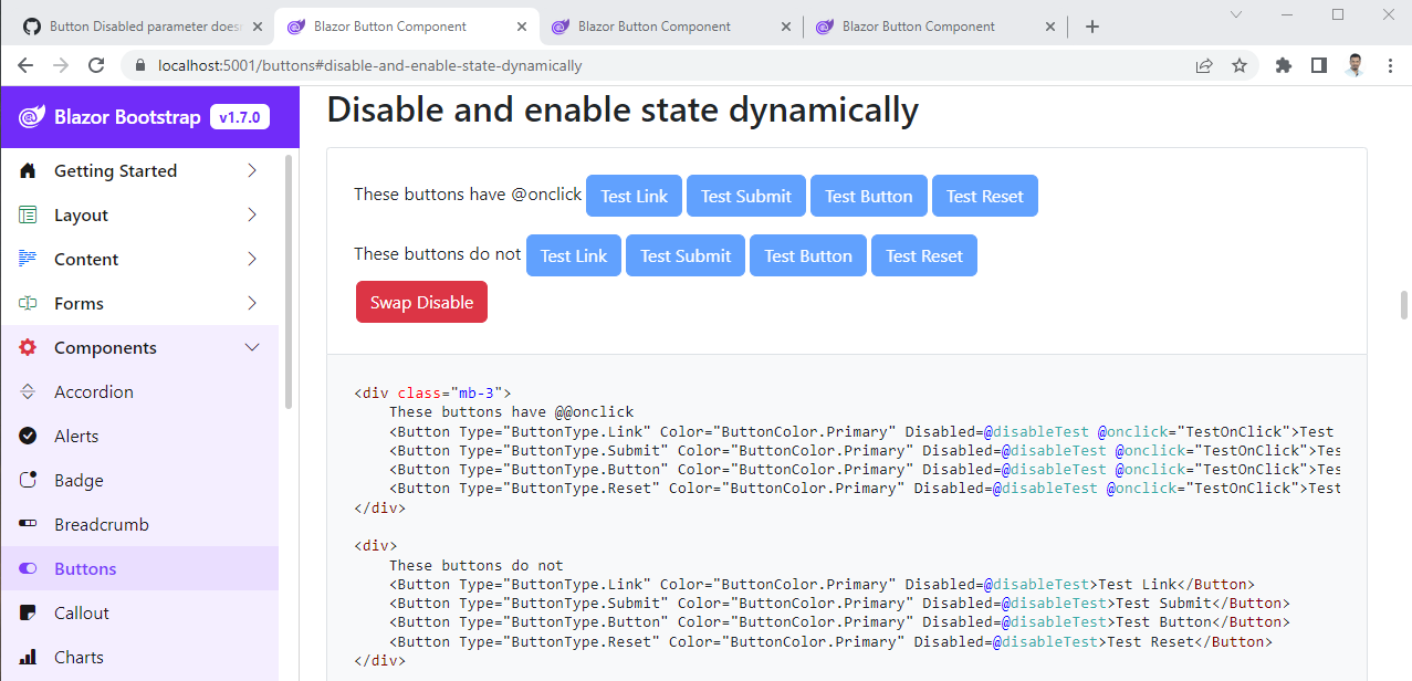 Button Disabled parameter doesn't work properly on first render in Tabs / Modal · Issue #182 ...