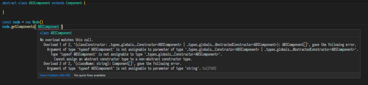 關於 getComponents 參數 classConstructor 類型的疑問 · Issue #14513 · cocos/cocos-engine · GitHub