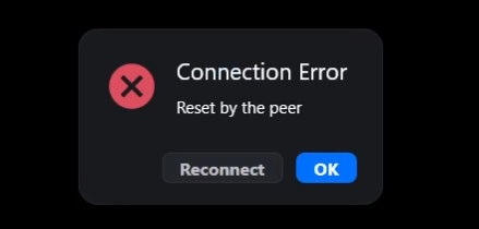 Connection not ready on Windows (ipc connection closed: reset by the ...