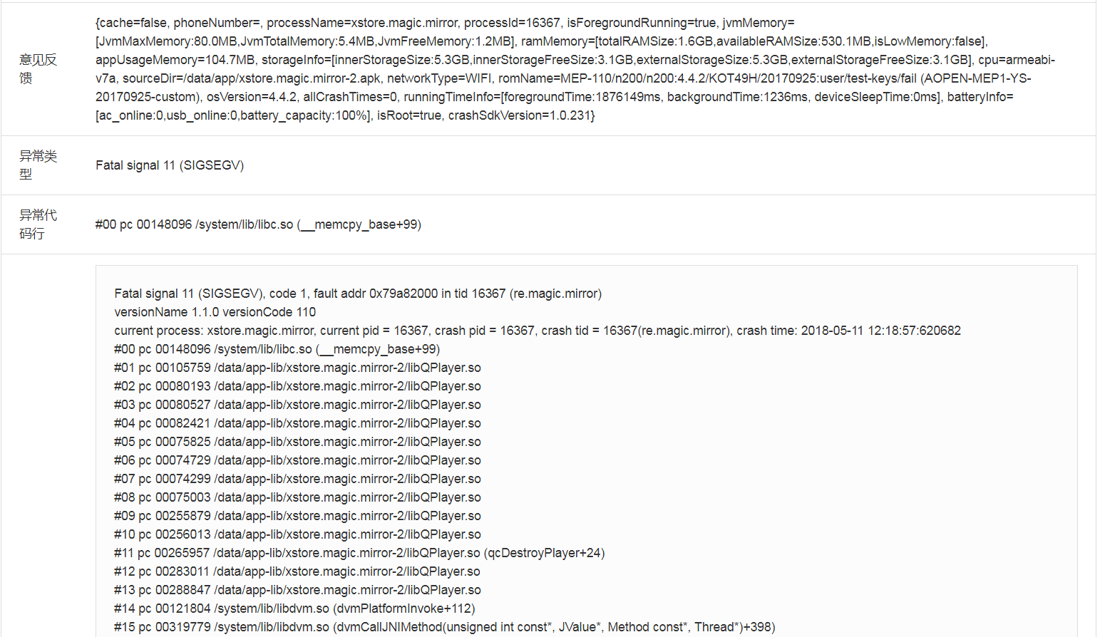 2.1.3调用stopPlayback() 崩溃 · Issue #941 · pili-engineering/PLDroidPlayer · GitHub