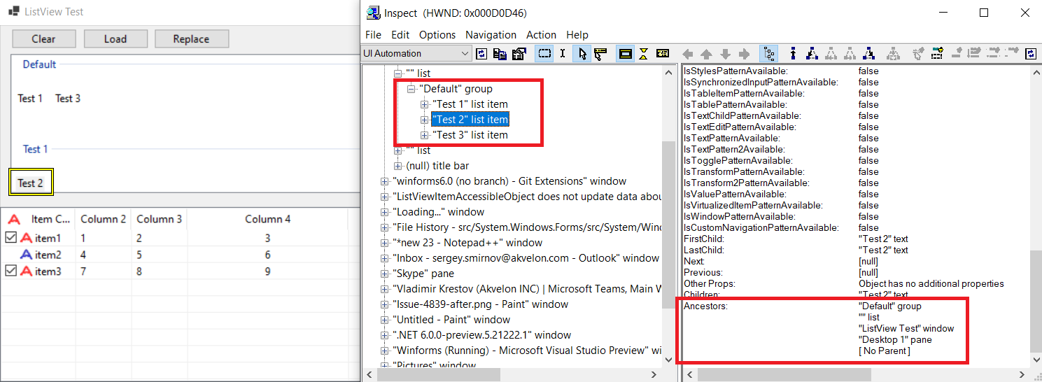 ListViewItemAccessibleObject does not update data about ListViewGroup when moved to another ...