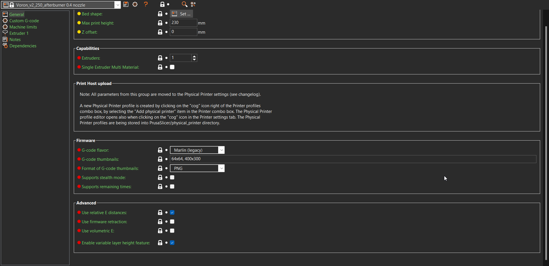 2.6.0 Alpha 6 Voron presets have wrong G-code flavour selected · Issue #10228 · prusa3d ...