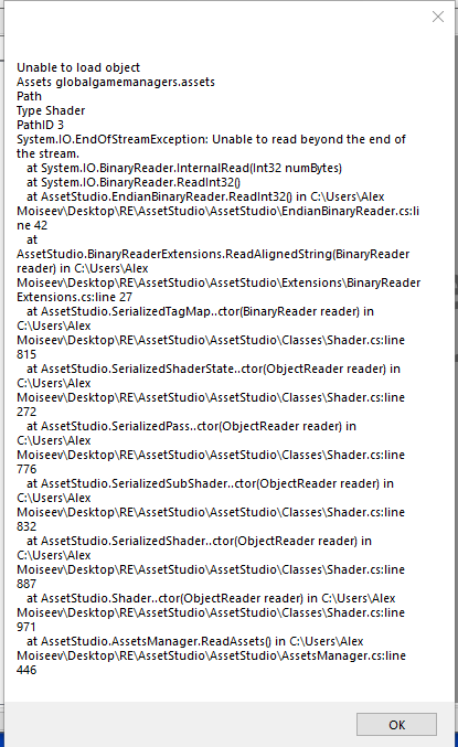 Errors on loading asset. · Issue #919 · Perfare/AssetStudio · GitHub
