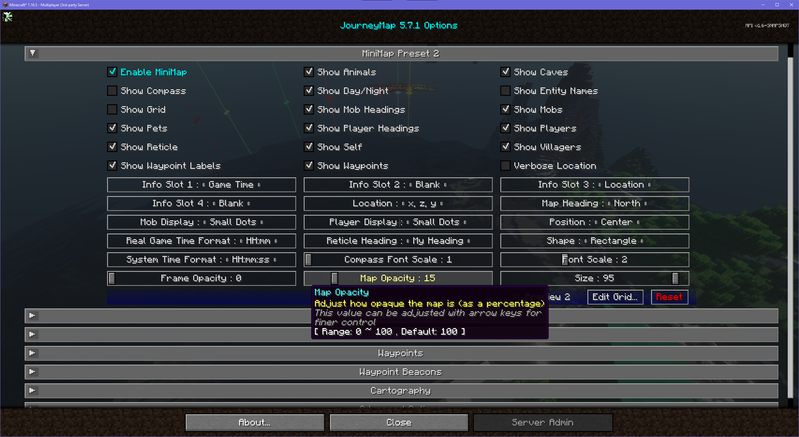 [1.16.5] Minimap opacity could use some improvement · Issue #283 · TeamJM/journeymap · GitHub