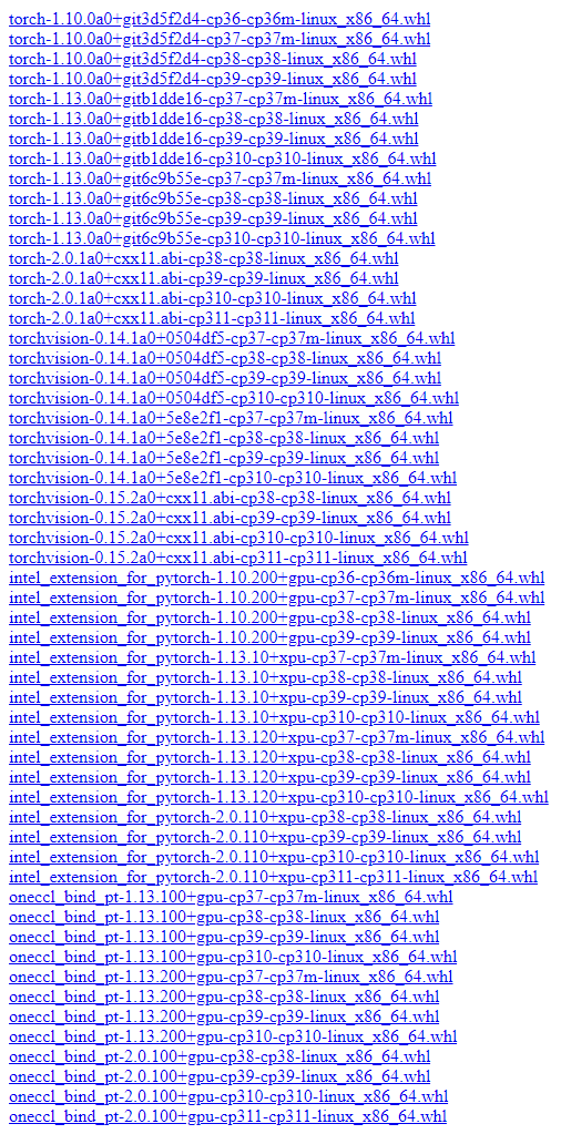 prebuilt wheels for windows native missing? · Issue #397 · intel/intel-extension-for-pytorch ...