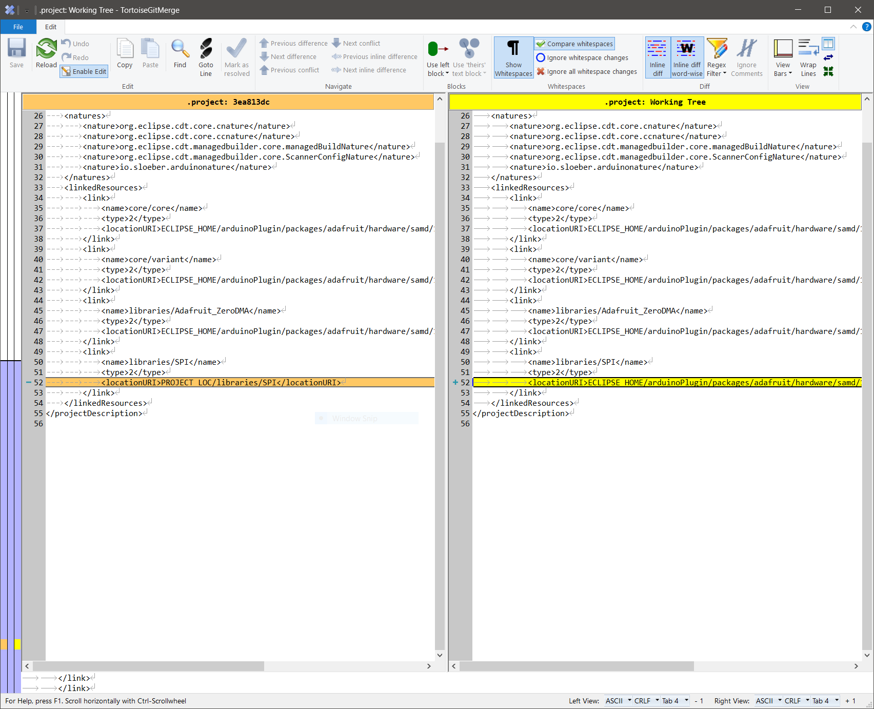 Importing sloeber project is causing links and compile settings to be changed · Issue #1211 ...