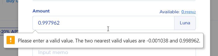 Please enter a valid value, the two nearest values are... ALL WRONG ...